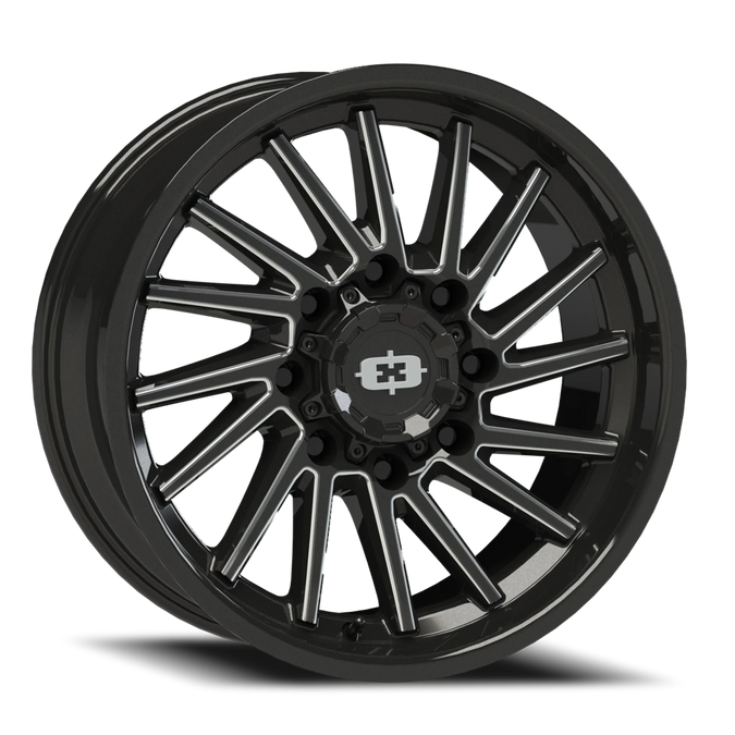 22X10 Vision Rapier Gloss Black Milled Spoke 8x180 ET-19 Wheel Rim ...