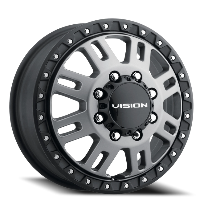 16x6 Vision 408 Manx 2 Dually Satin Grey Wheel 8x165.1 ET115 CB125.2 ...