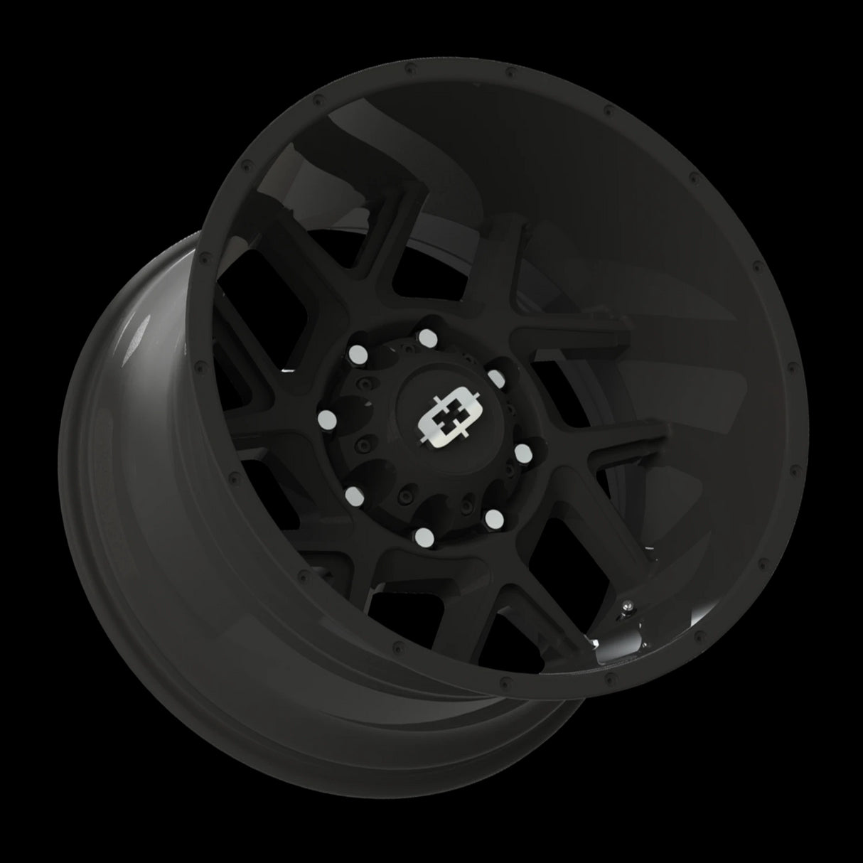 20x10 Vision 360 Sliver Satin Black Wheel 8x165.1 ET-25 CB125.2 – Tire ...