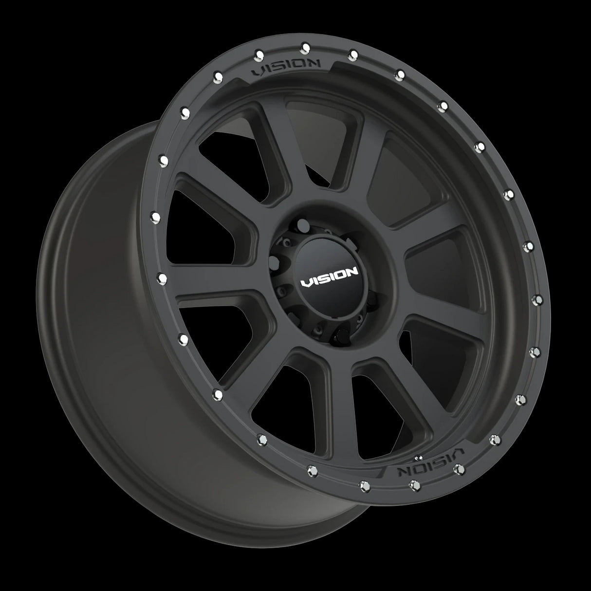 17x9 Vision 350 Ojos Satin Black Wheel 6x139.7 ET-12 CB106.2 – Tire ...